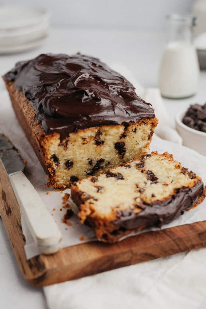 Simple Chocolate Chip Loaf Cake - Alpine Ella