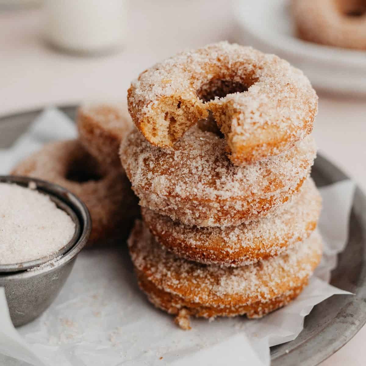 Homemade Cinnamon Sugar Donuts - Alpine Ella