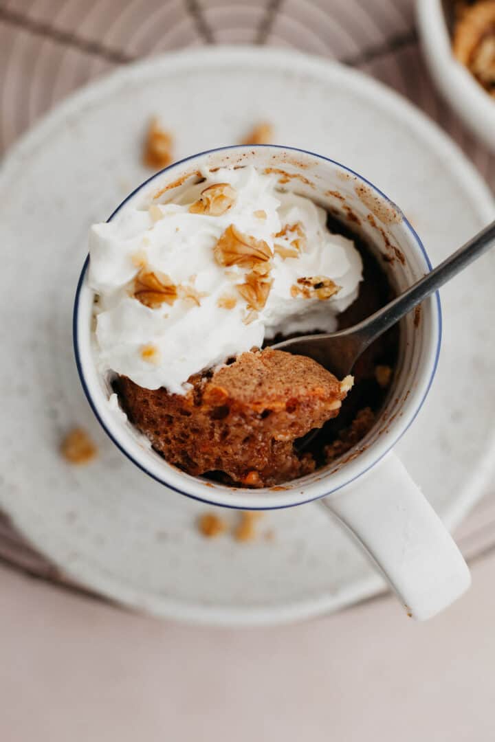 Carrot Mug Cake - Alpine Ella