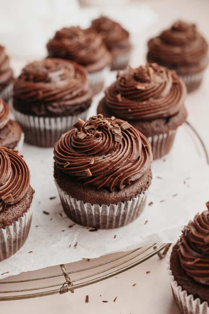 Moist Chocolate Fudge Cupcakes - Alpine Ella
