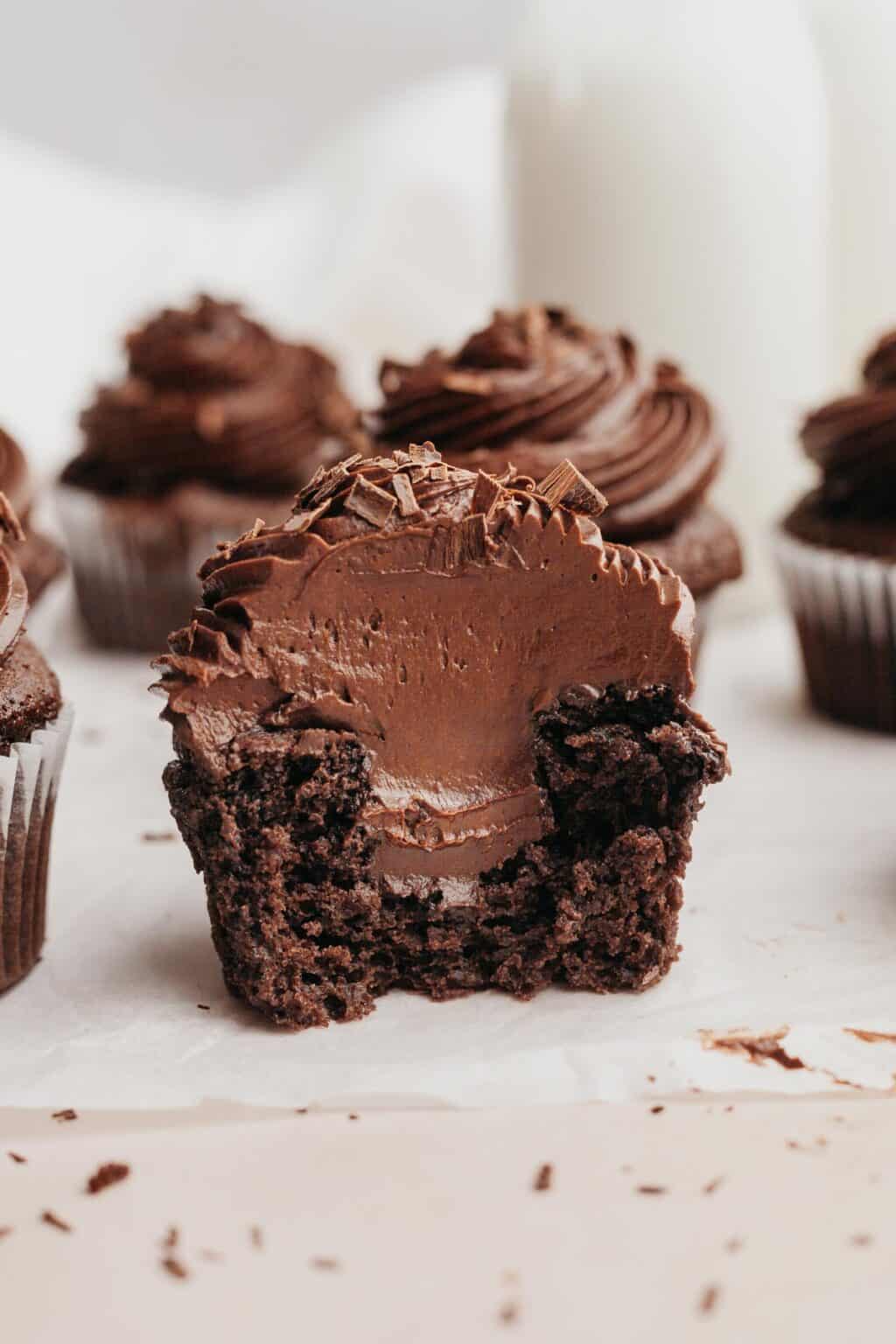 Moist Chocolate Fudge Cupcakes - Alpine Ella