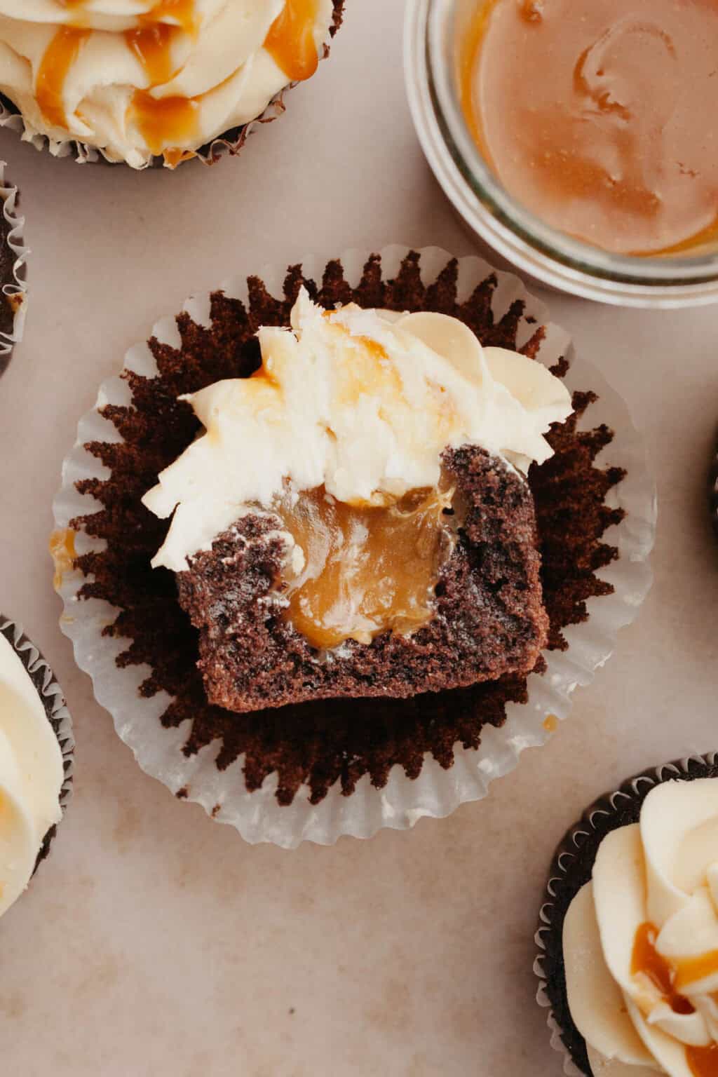 Chocolate Salted Caramel Cupcakes - Alpine Ella