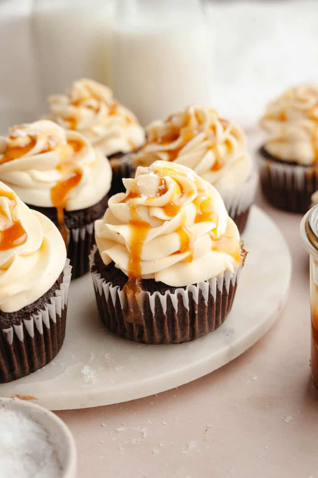 Chocolate Salted Caramel Cupcakes - Alpine Ella