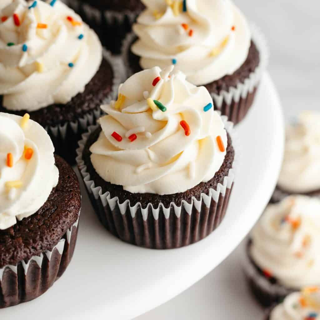 The Best Mini Chocolate Cupcakes (Easy & Moist) - Alpine Ella