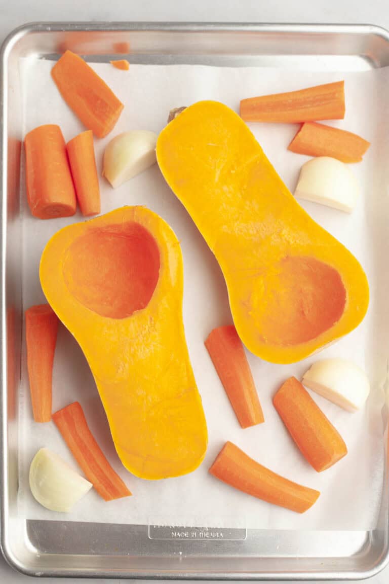 Roasted Carrot Butternut Squash Soup with Ginger - Alpine Ella