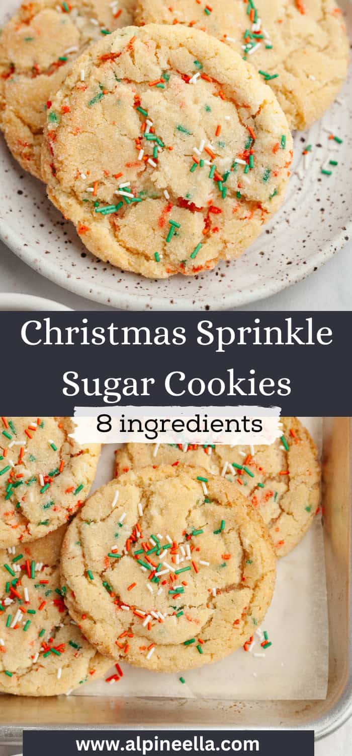 Brown Butter Christmas Sprinkle Sugar Cookies (Easy & Soft) - Alpine Ella