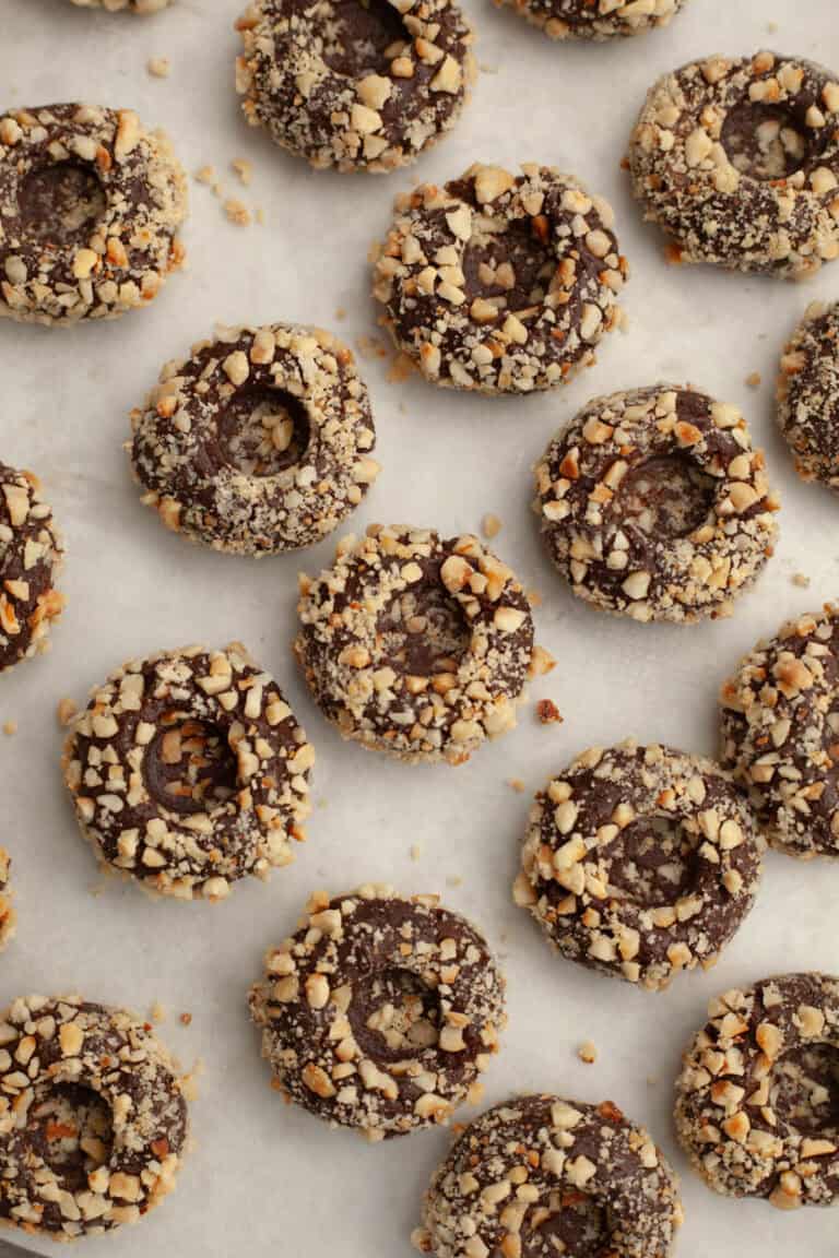 Easy Nutella Thumbprint Cookies with Nutella Ganache - Alpine Ella