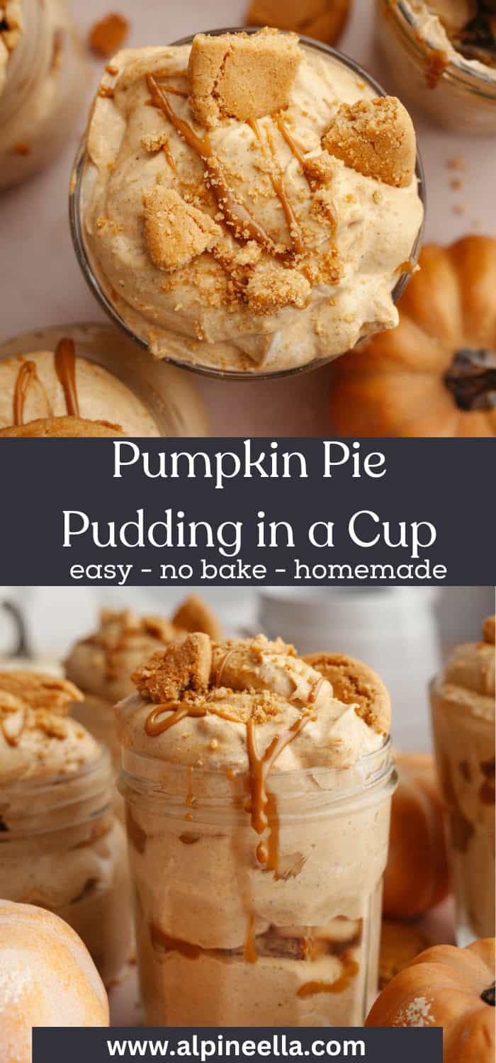 Easy No Bake Pumpkin Pie Cups - Alpine Ella