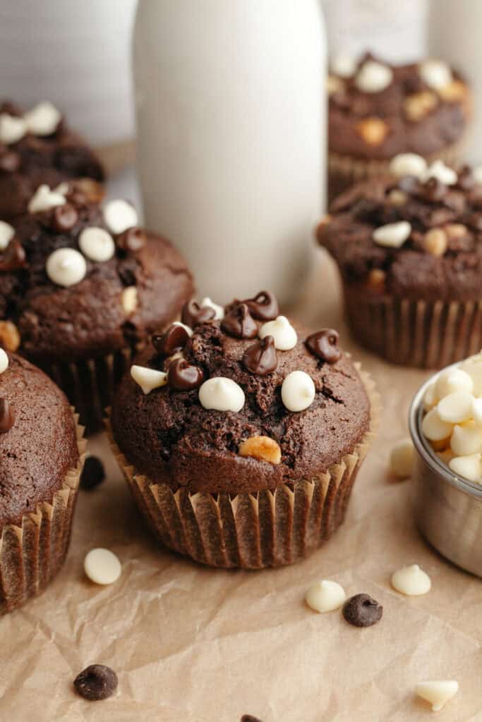 The Best Triple Chocolate Muffins (One Bowl Recipe) - Alpine Ella