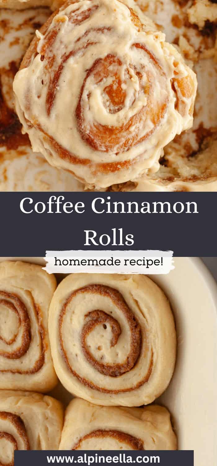 Cinnamon Coffee Rolls with Maple Espresso Frosting - Alpine Ella