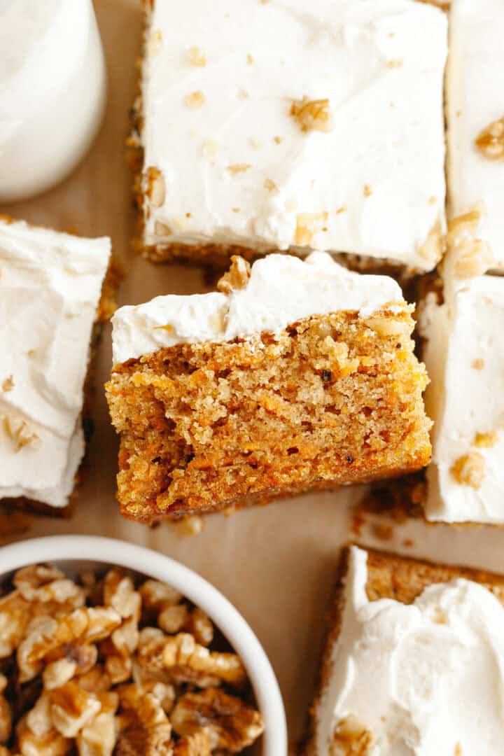 Mini Carrot Cake with Cream Cheese Frosting (no butter) - Alpine Ella