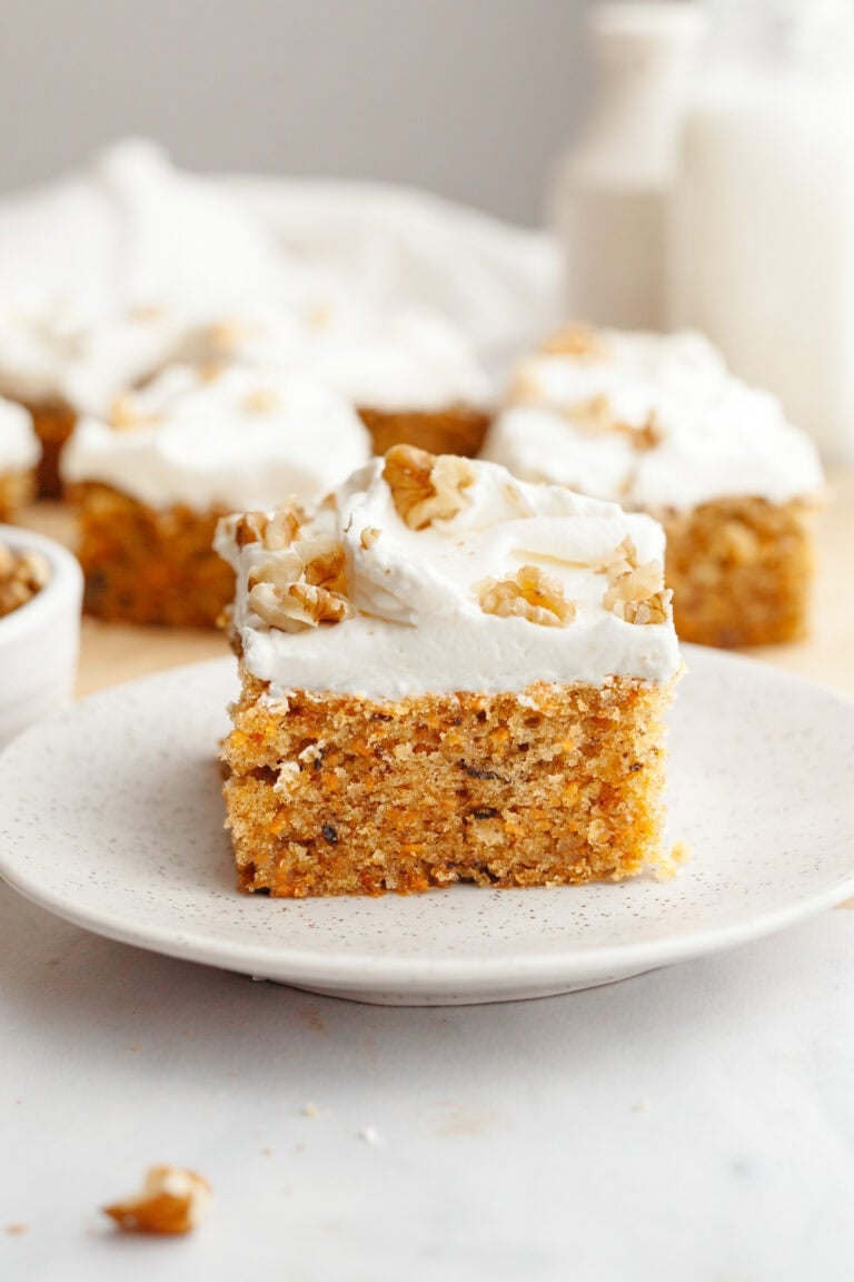 Mini Carrot Cake with Cream Cheese Frosting (no butter) - Alpine Ella
