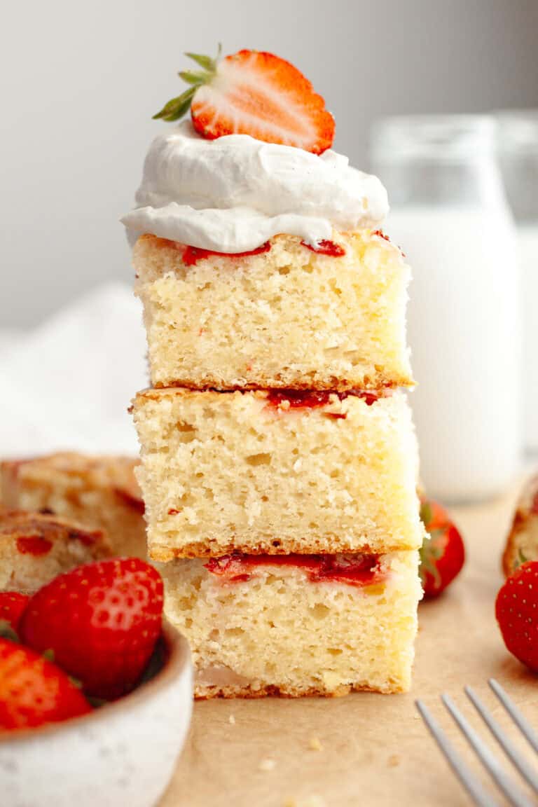 Easy Strawberry Snack Cake (One Bowl Recipe) - Alpine Ella