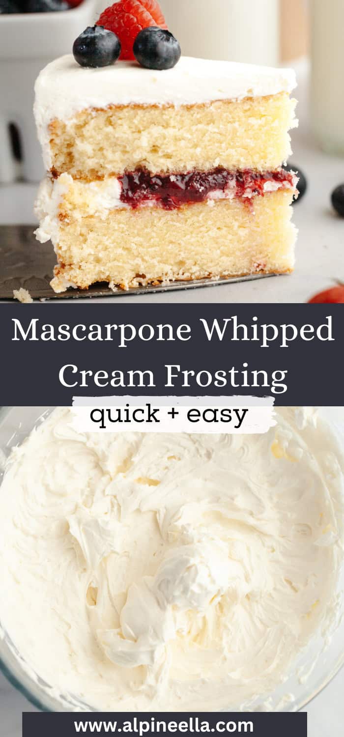 Mascarpone Whipped Cream Frosting 5 Ingredients Alpine Ella