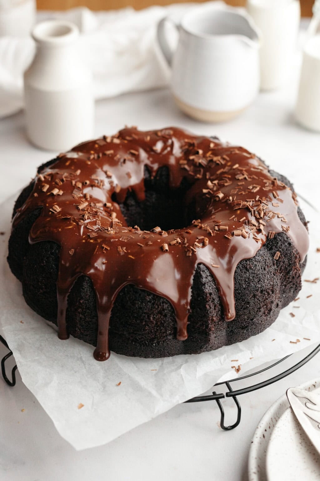 Double Chocolate Bundt Cake with Sour Cream - Alpine Ella